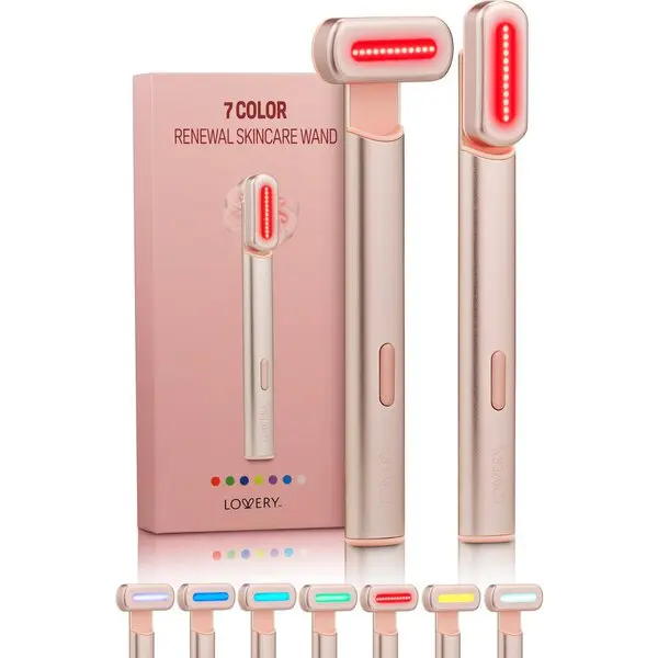 LOVERY 7-in-1 Advanced Led Skincare Renewal Wand - Pink