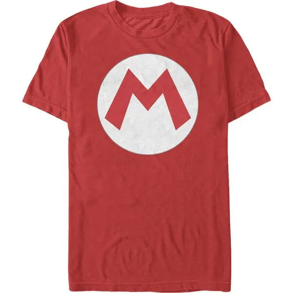 NINTENDO Mario Circle Icon T-shirt - Red