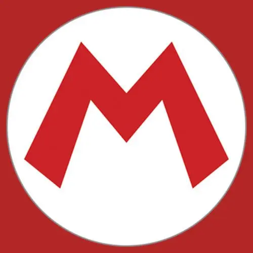 NINTENDO Mario Circle Icon T-shirt - Red