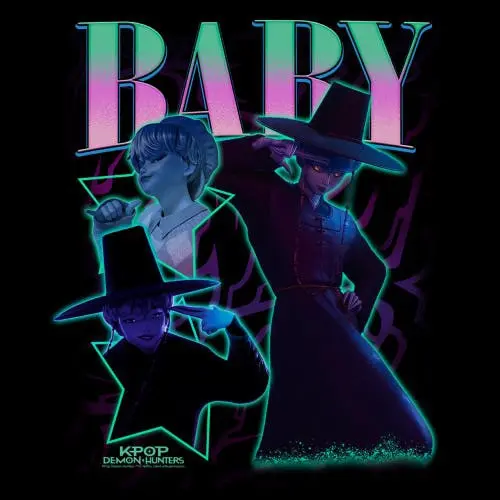KPOP DEMON HUNTERS Baby Saja Collage Graphic T-shirt