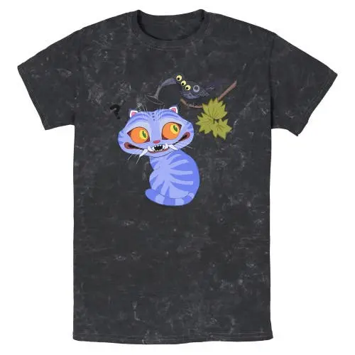 KPOP DEMON HUNTERS Derpy And Magpie Short Sleeve Graphic T-shirt - Black