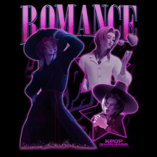 KPOP DEMON HUNTERS K-pop Demon Hunters Romance Saja Collage Graphic T-shirt