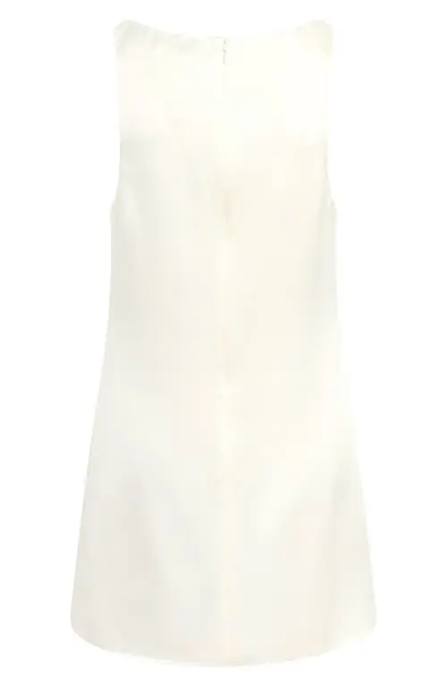 FAVORITE DAUGHTER Sleeveless Satin Mini Dress - Ivory