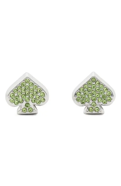 Kate Spade New York Pavé Stud Earrings - Green/silver