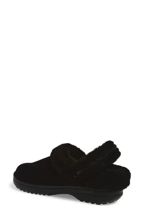 CROCS Faux Suede And Faux Fur Clog