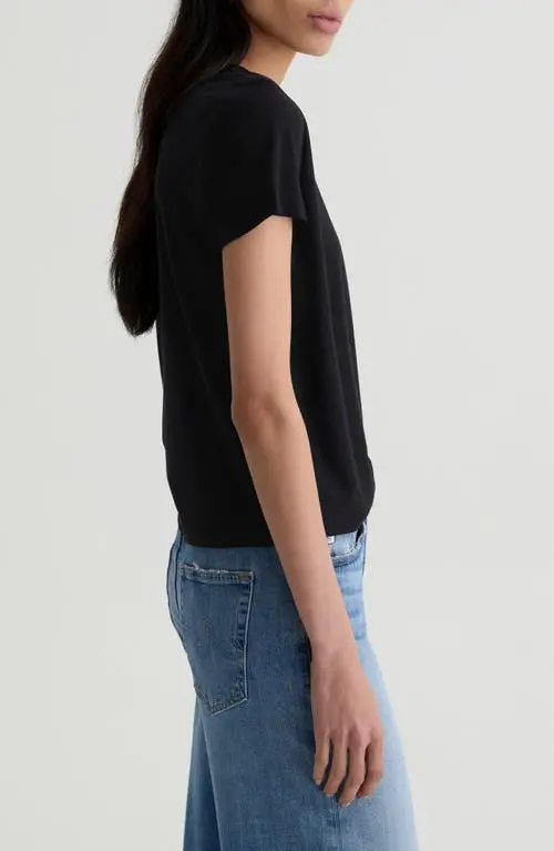Ag Zoie Cotton & Linen Blend T-shirt - Super Black