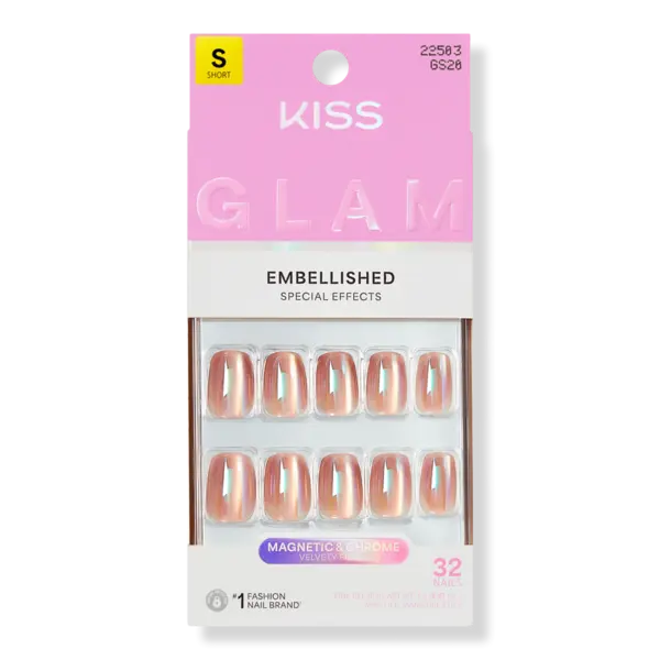 Kiss Glam Embellished Press On Nails - Golden Hour Affairs