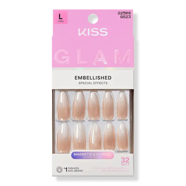 Kiss Glam Embellished Press On Nails - Day N Night