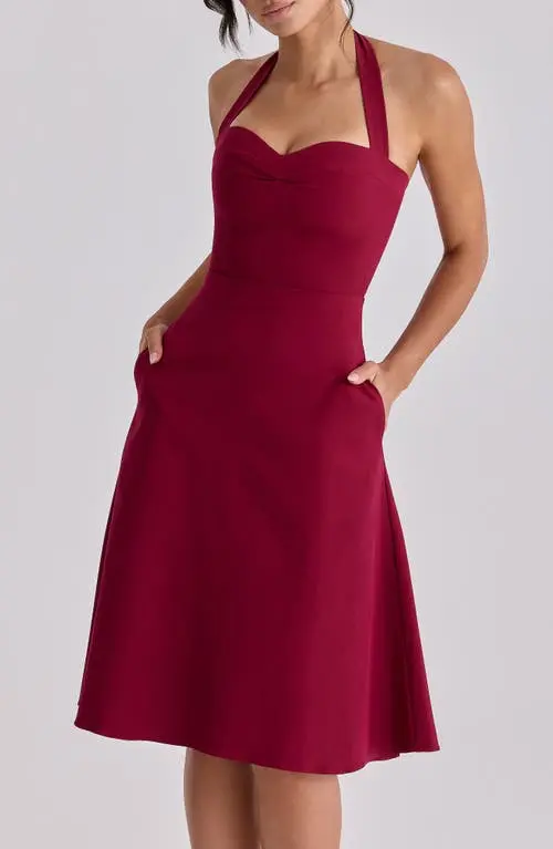 House Of Cb Carolla Halter Mini Dress