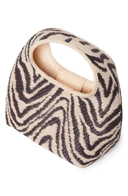 LOEFFLER RANDALL Kenzie Woven Raffia Top Handle Bag