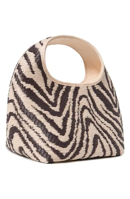LOEFFLER RANDALL Kenzie Woven Raffia Top Handle Bag
