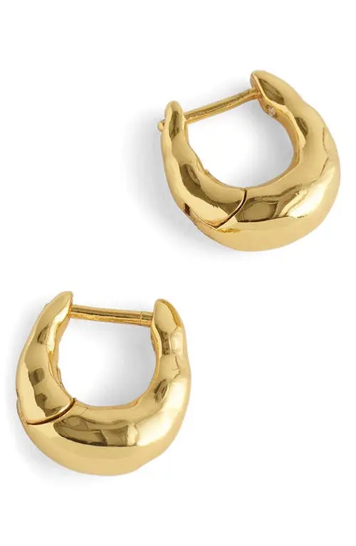 Madewell Hammered Hoop Earrings - Antique Gold