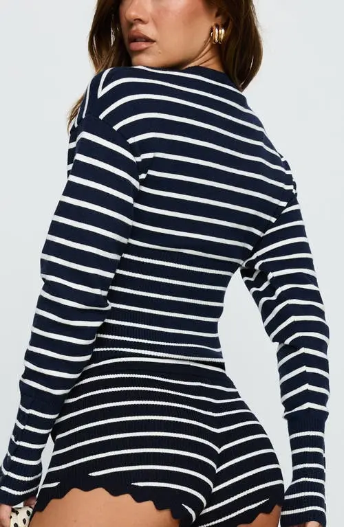 Princess Polly Striped Knit Cardigan