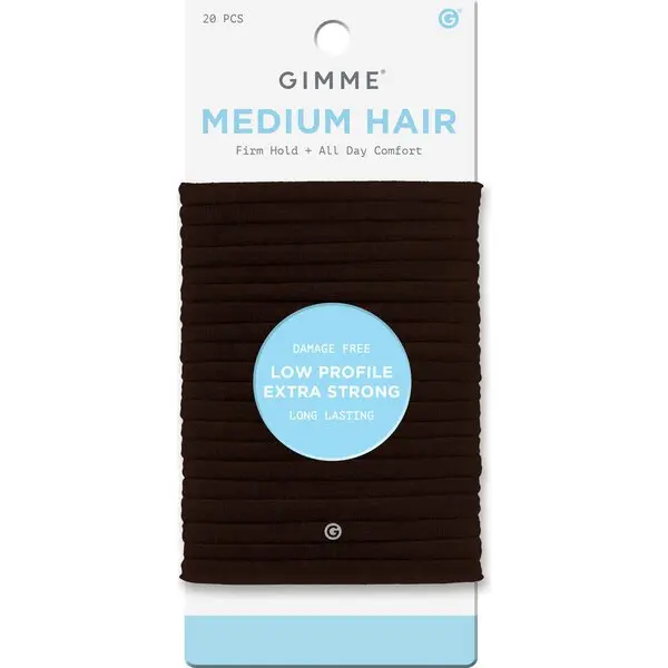 GIMME BEAUTY Low Profile Hair Bands - Dark Brown