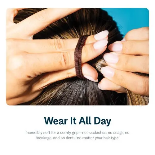 GIMME BEAUTY Low Profile Hair Bands - Dark Brown
