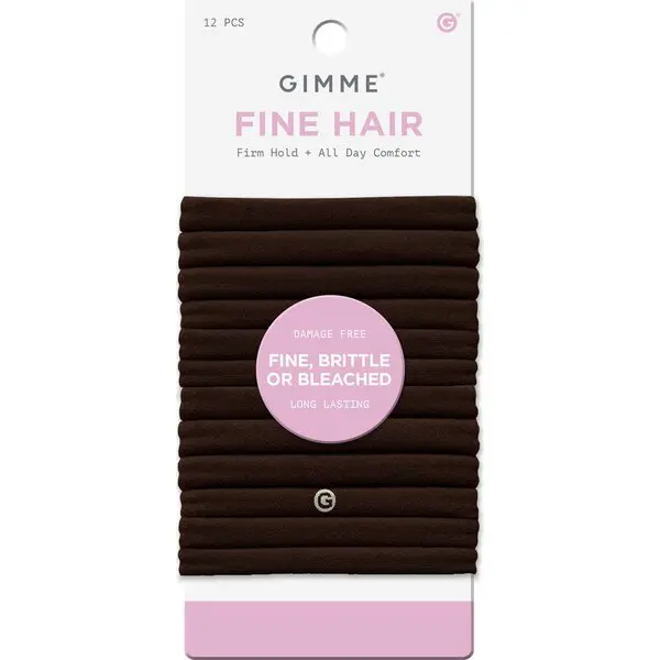GIMME BEAUTY Fine Fit Hair Bands - Dark Brown