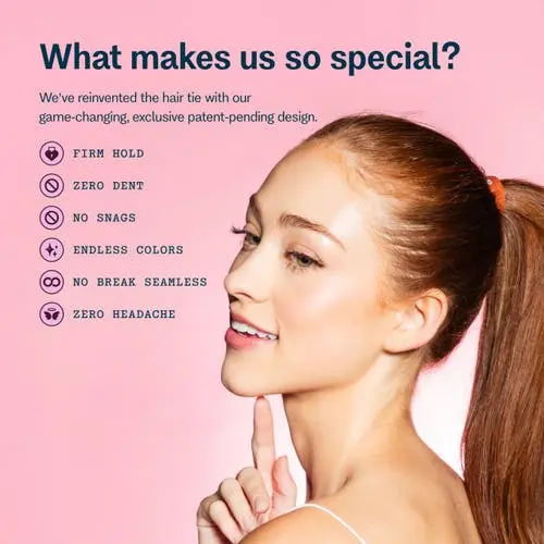 GIMME BEAUTY Fine Fit Hair Bands - Red