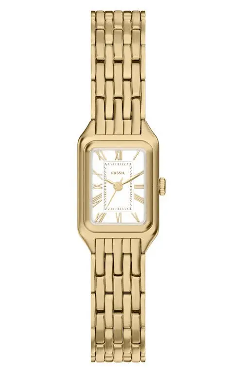 Fossil Mini Raquel Tank Bracelet Watch - Gold