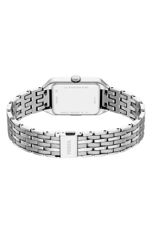Fossil Mini Raquel Tank Bracelet Watch - Silver