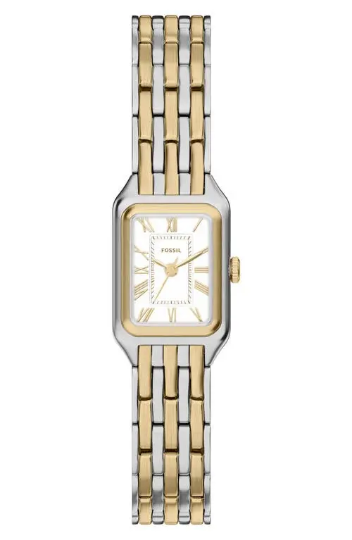 Fossil Mini Raquel Tank Bracelet Watch - Two Tone