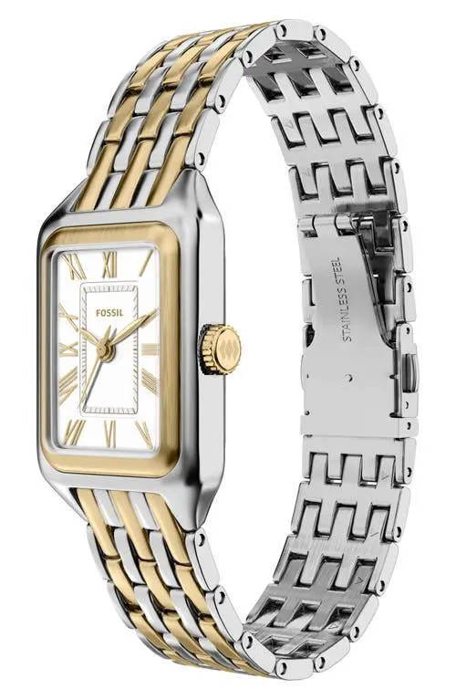 Fossil Mini Raquel Tank Bracelet Watch - Two Tone
