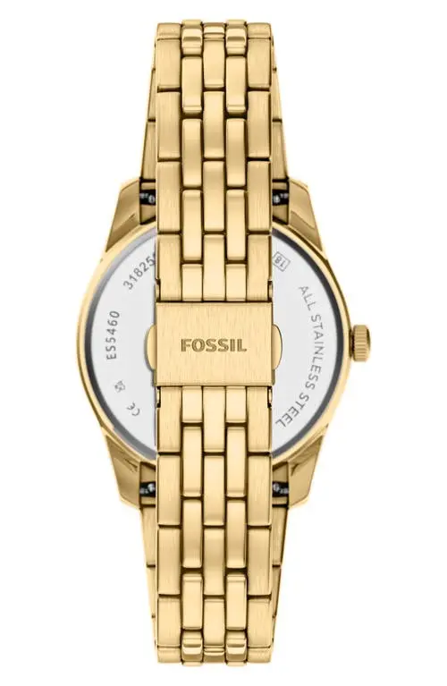 Fossil Scarlette Crystal Marker Bracelet Watch - Gold