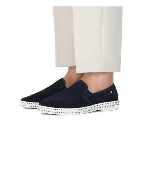 Rivieras Classic Suede Slip-on Loafer - Navy