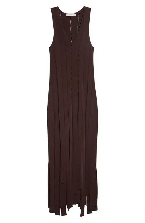Zimmermann Kindred Spirit Luna Fringe Pointelle Rib Sweater Dress