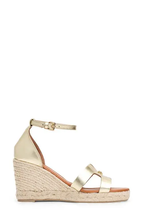 Bruno Magli Dina Ankle Strap Wedge Sandal - Platino
