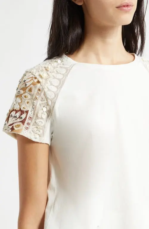 Ramy Brook Tyler Sequin Embroidered T-shirt