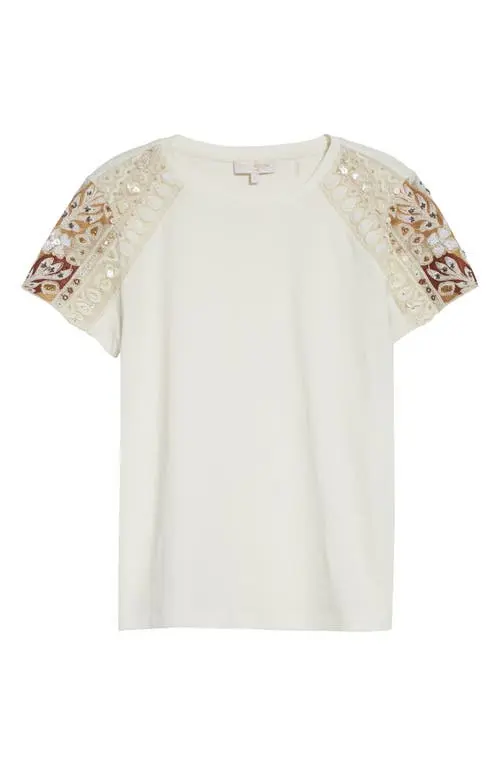 Ramy Brook Tyler Sequin Embroidered T-shirt
