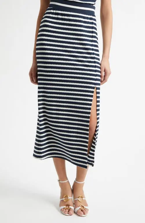 Ramy Brook Stripe Maxi Skirt - Navy Stripe
