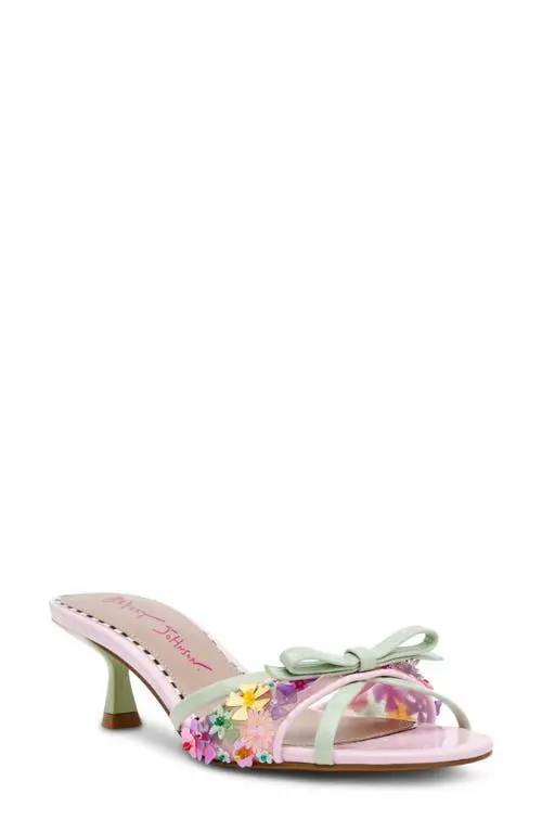 Betsey Johnson Shirley Kitten Heel Sandal