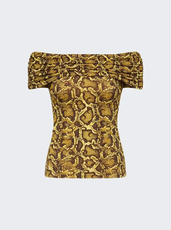 MARINE SERRE Python Print Jersey Top