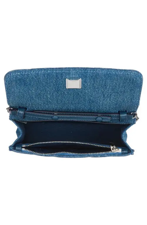 Tory Burch Mini Kira Diamond Quilted Denim Tote