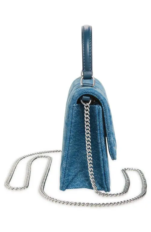 Tory Burch Mini Kira Diamond Quilted Denim Tote