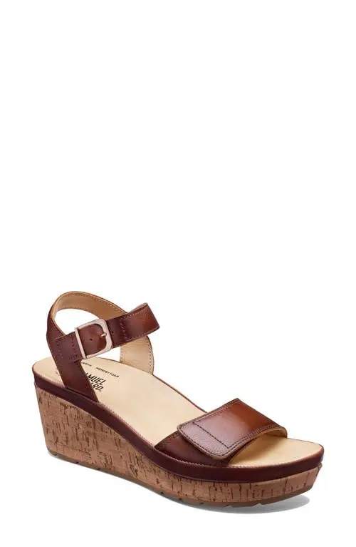 Samuel Hubbard Portola Two-strap Wedge Sandal - Cognac Leather