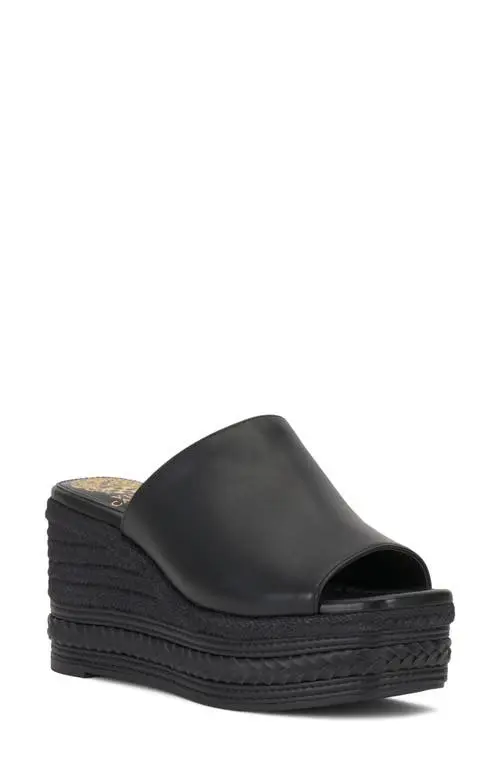 Vince Camuto Lierna Platform Wedge Sandal - Black