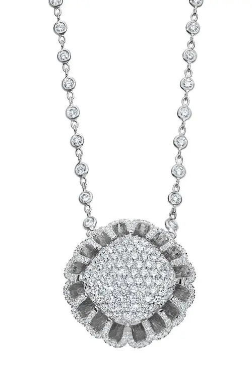 MINDI MOND Floating All Diamond Pendant Necklace
