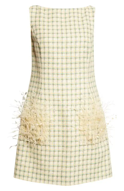 Oscar De La Renta Checked Tweed Minidress
