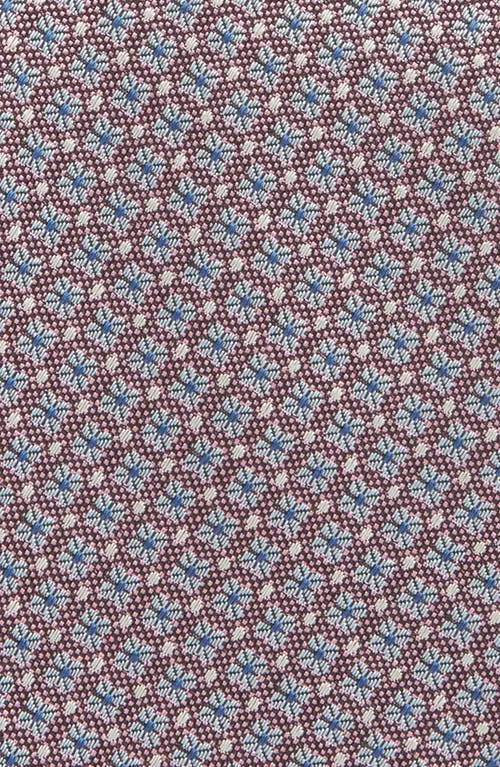 Canali Floral Medallion Silk Jacquard Neck Tie - Pink