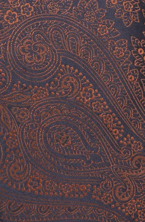 Canali Paisley Silk Necktie - Orange