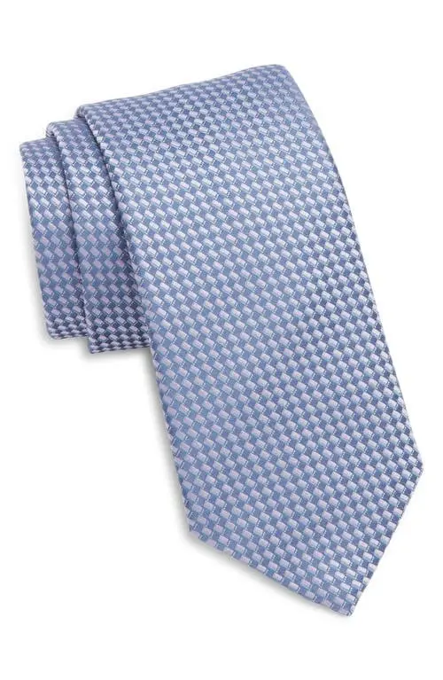 Canali Geometric Silk Neck Tie - Purple