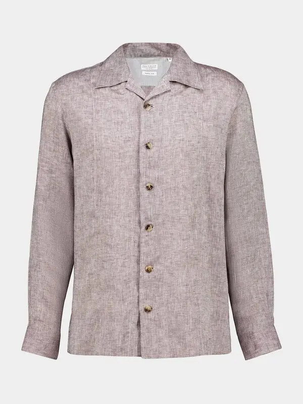 Brunello Cucinelli Nut Linen Shirt