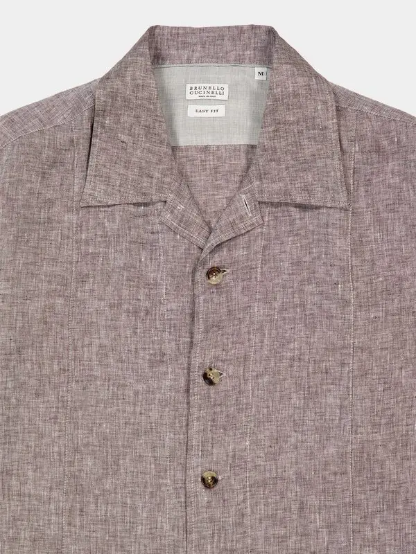 Brunello Cucinelli Nut Linen Shirt