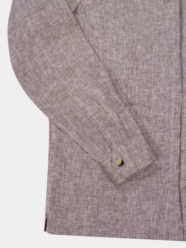 Brunello Cucinelli Nut Linen Shirt