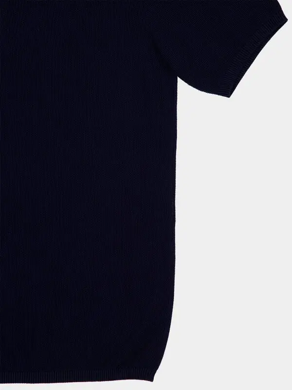 Saint Laurent Marine Cotton Short-sleeve Polo Shirt