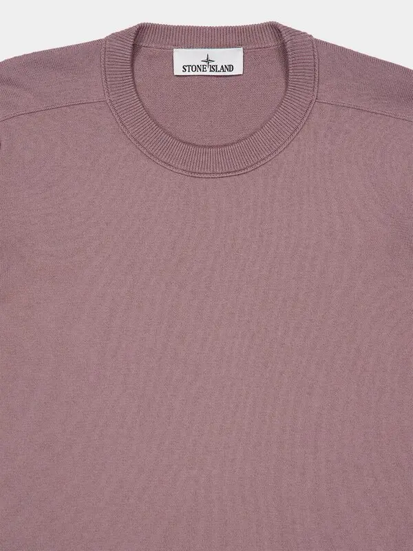 Stone Island Organic Cotton Crewneck Jumper - Purple