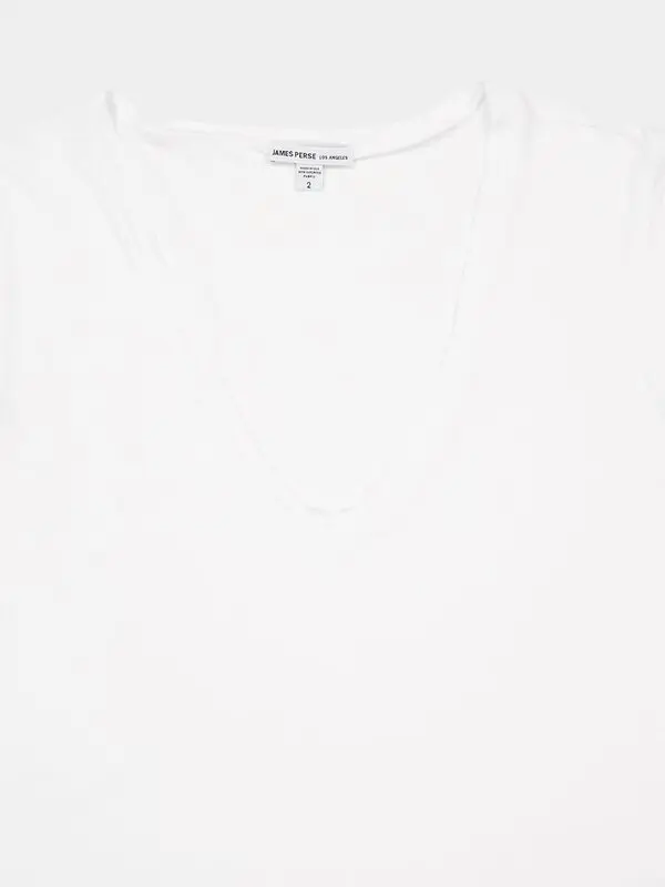 JAMES PERSE Deep V-neck Cotton T-shirt