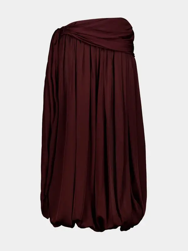 Zimmermann Wine Luna Draped Harem Pant - Burgundy